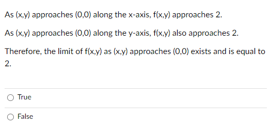 Solved As (x,y) approaches (0,0) along the x-axis, f(x,y) | Chegg.com