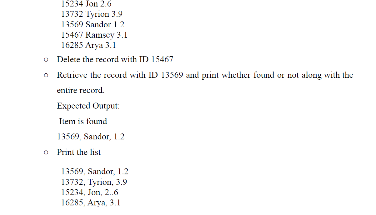 Solved 2. Write a class studentinfo that represents a | Chegg.com
