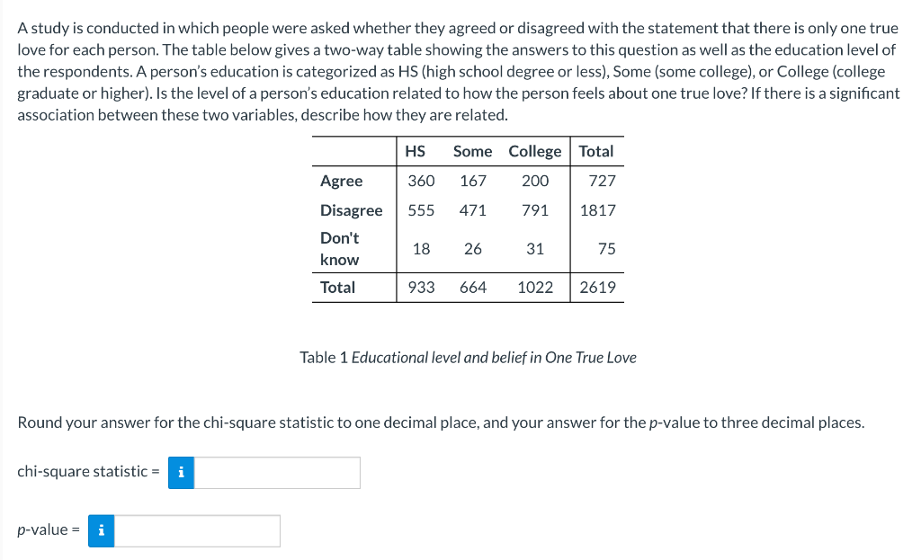 Solved A study is conducted in which people were asked | Chegg.com