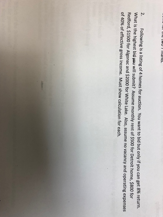 Solved 2. What is the highest bid you will submit? Assume | Chegg.com