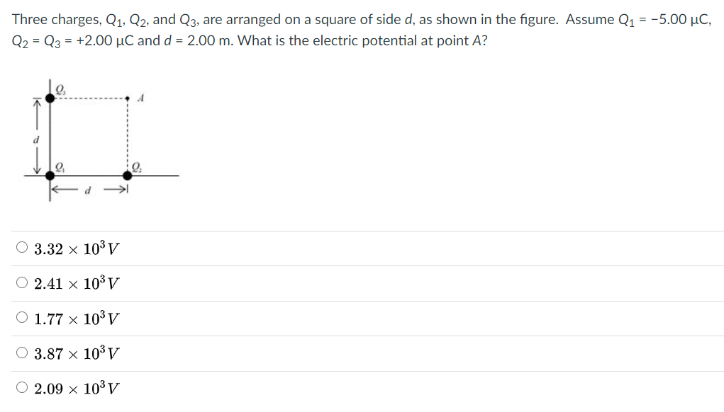 Solved Three charges, Q1, Q2, and Q3, are arranged on a | Chegg.com