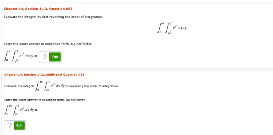 Solved Chapter 14, Section 14.2, Question 055 Evaluate the | Chegg.com