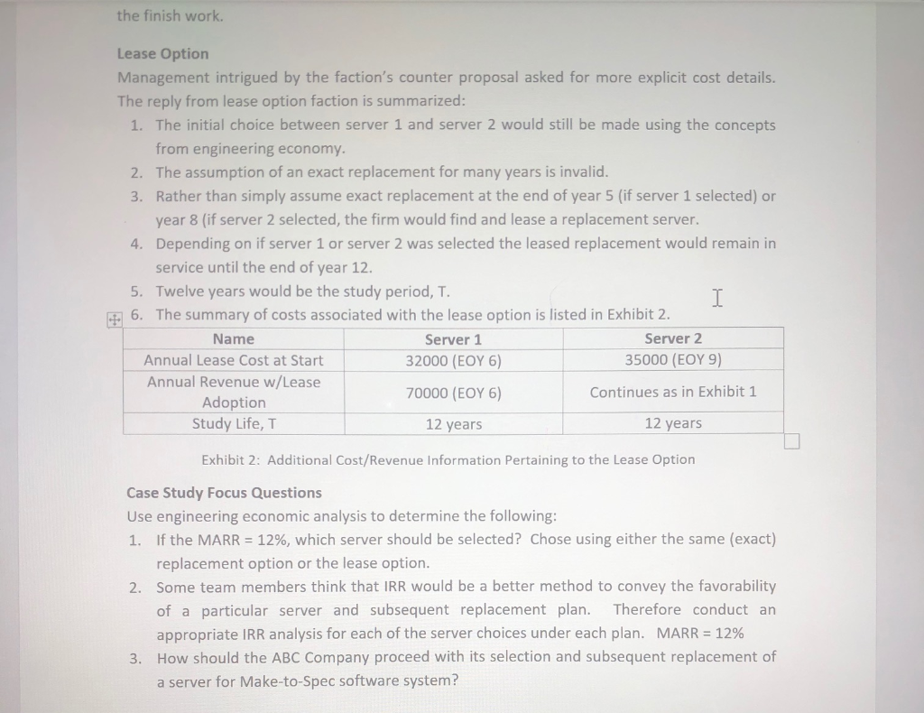 Engineering economy classwork. Please help with 1-3, | Chegg.com