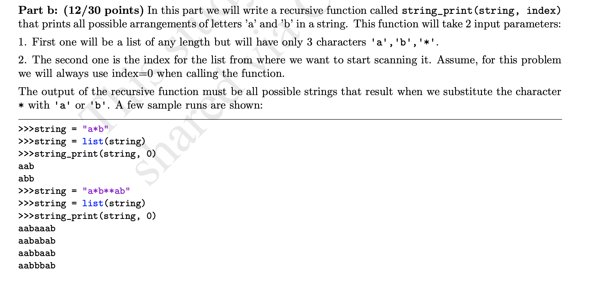 Solved Part b: (12/30 points) In this part we will write a | Chegg.com