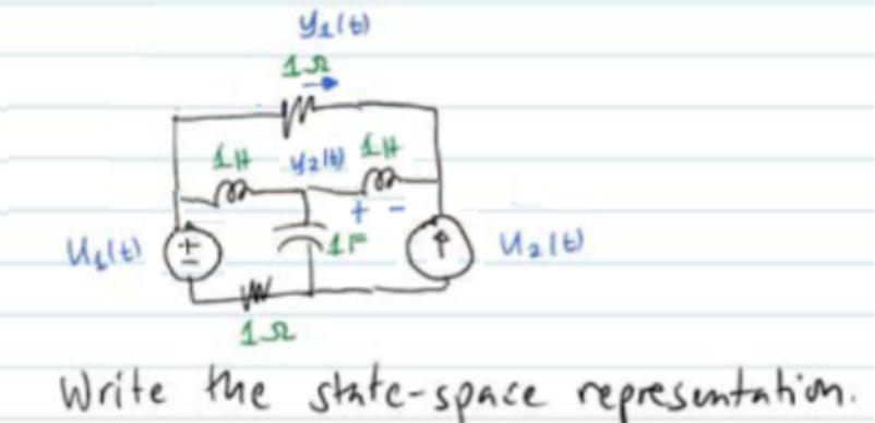 Solved Write The State Space Representation
