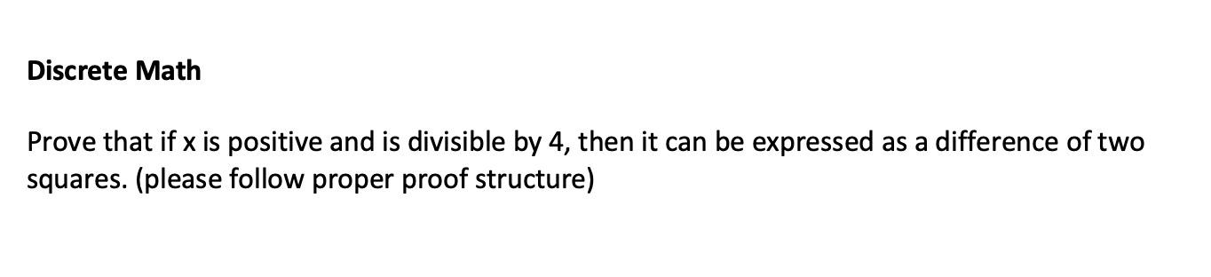 Solved Discrete Math Prove that if x is positive and is | Chegg.com