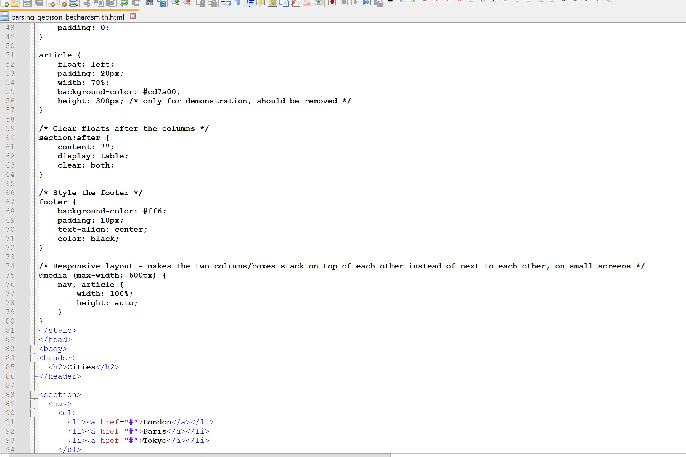 Solved Our assignment is as follows: Within the nav tag add | Chegg.com