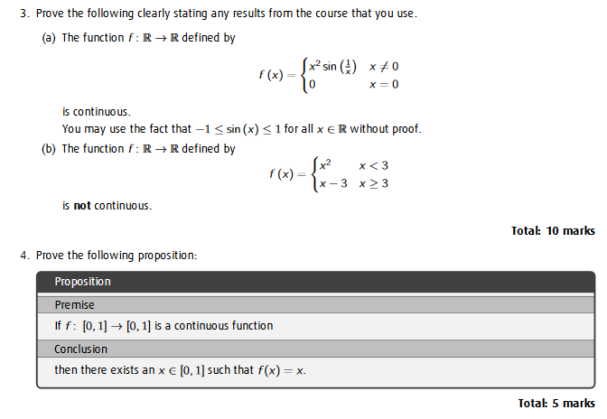 Solved 3. Prove the following clearly stating any results | Chegg.com