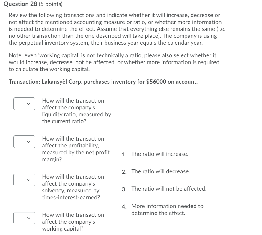 Solved Question 28 (5 points) Review the following | Chegg.com