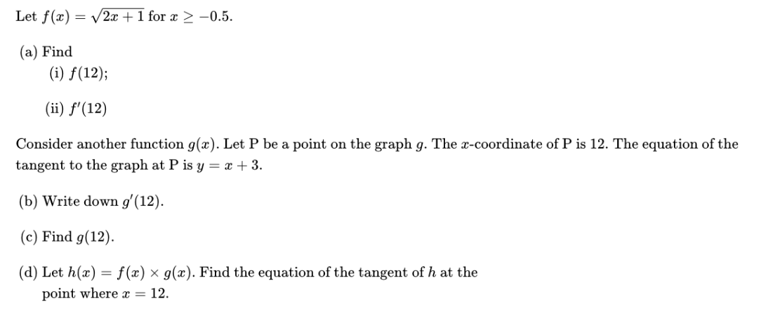 Solved Let f(x)=2x+12 ﻿for x≥-0.5.(a) | Chegg.com