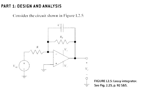 Solved PART 1: DESIGN AND ANALYSIS Consider the cireuit howa | Chegg.com