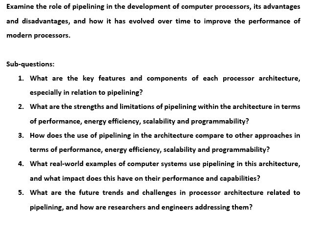 Solved Examine the role of pipelining in the development of | Chegg.com