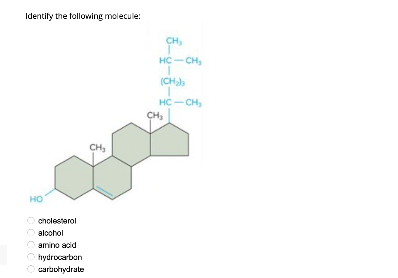 Solved Identify the following molecule: CH HC - CHE (CH2) 1 | Chegg.com