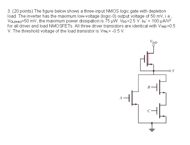 3. (20 points) The figure below shows a three-input | Chegg.com
