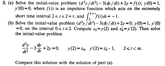 Solved (a) Solve the initial-value problem | Chegg.com