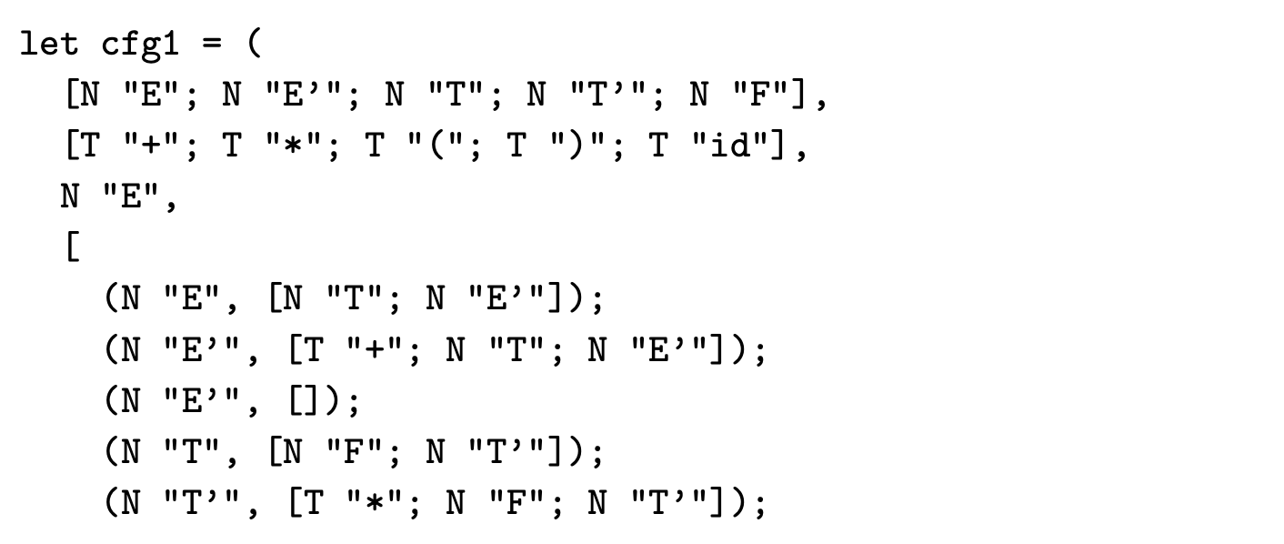 Solved Problem Implement With Top Down Parser Inocaml