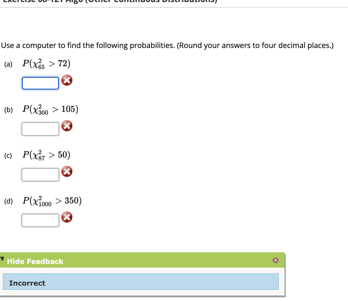 Use a computer to find the following probabilities. | Chegg.com
