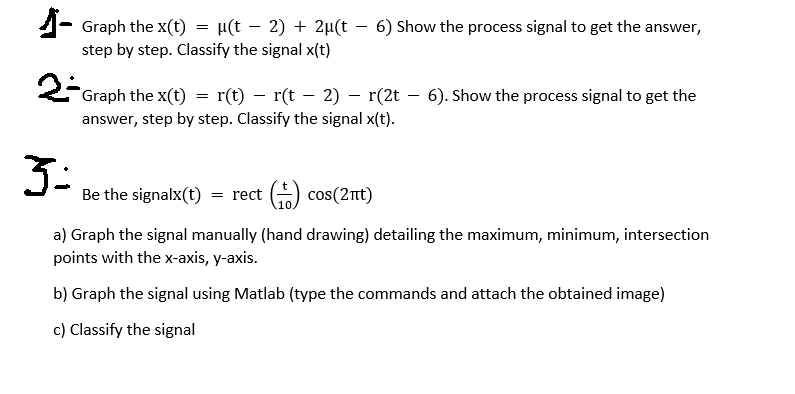 Solved = j-Graph the X(t) u(t – 2) + 2u(t – 6) Show the | Chegg.com