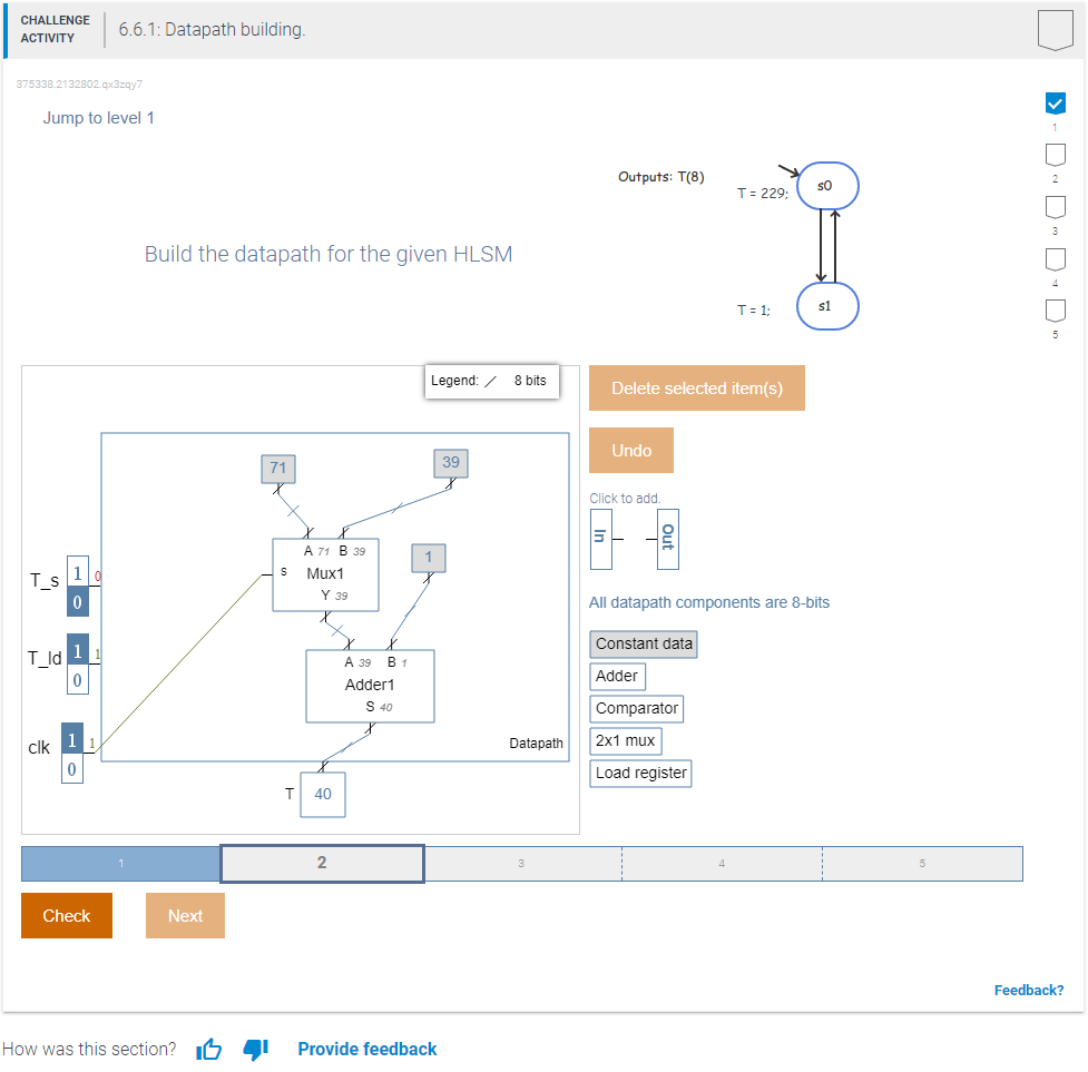 CHALLENGE ACTIVITY 6.6.1: Datapath building. | Chegg.com