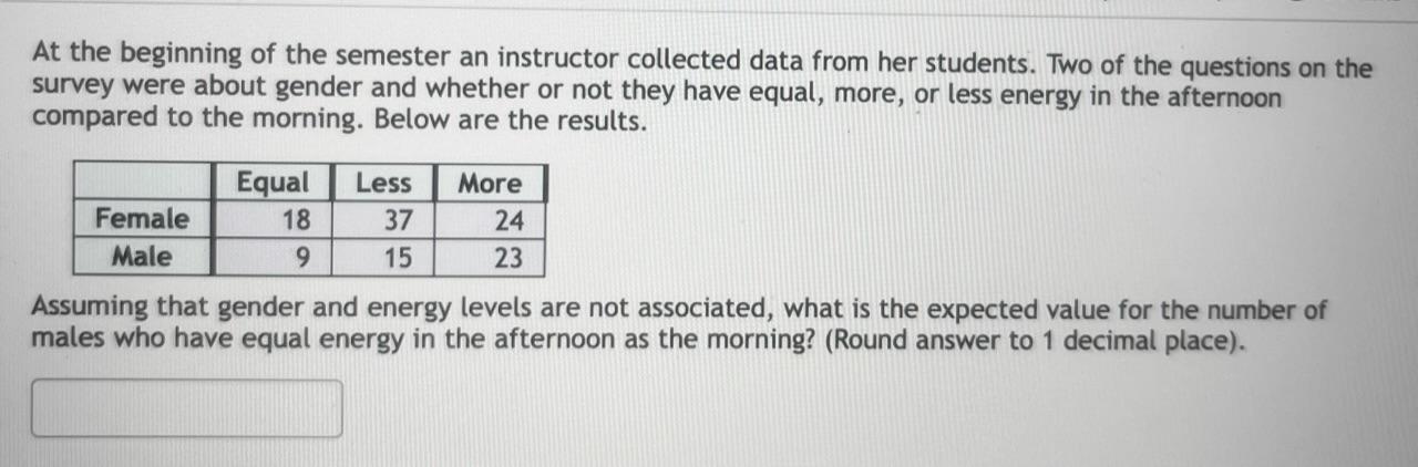 Solved At the beginning of the semester an instructor | Chegg.com