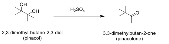 Solved OH OH H2SO4 2,3-dimethyl-butane-2,3-diol (pinacol) | Chegg.com