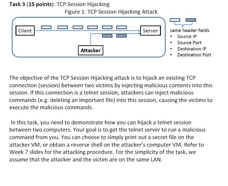Solved Assune the following: VM3(attacker): | Chegg.com