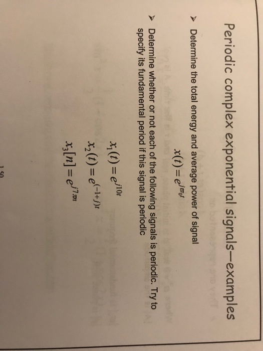 Solved Periodic complex exponential signals-examples | Chegg.com