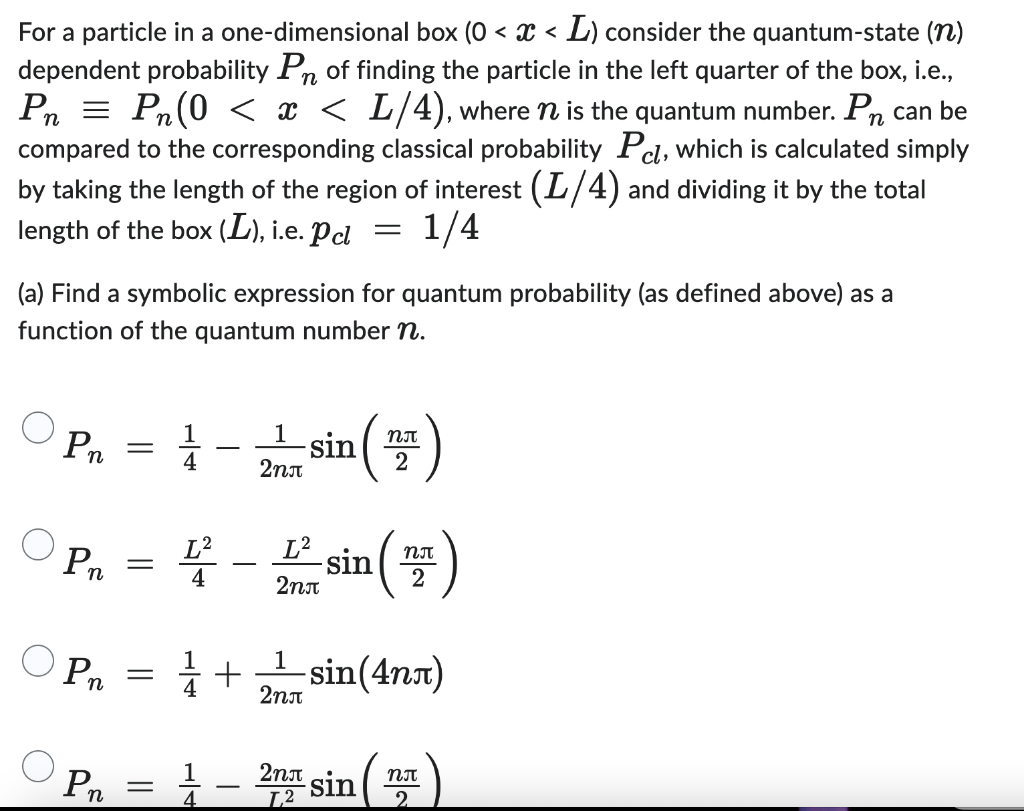 Solved At a given energy, a particle contained in a | Chegg.com