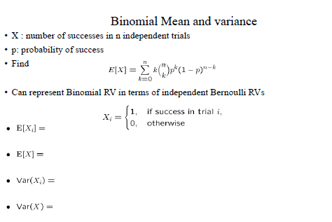 Solved [4 ﻿Points] ﻿For binomial random variables:a. [2 | Chegg.com