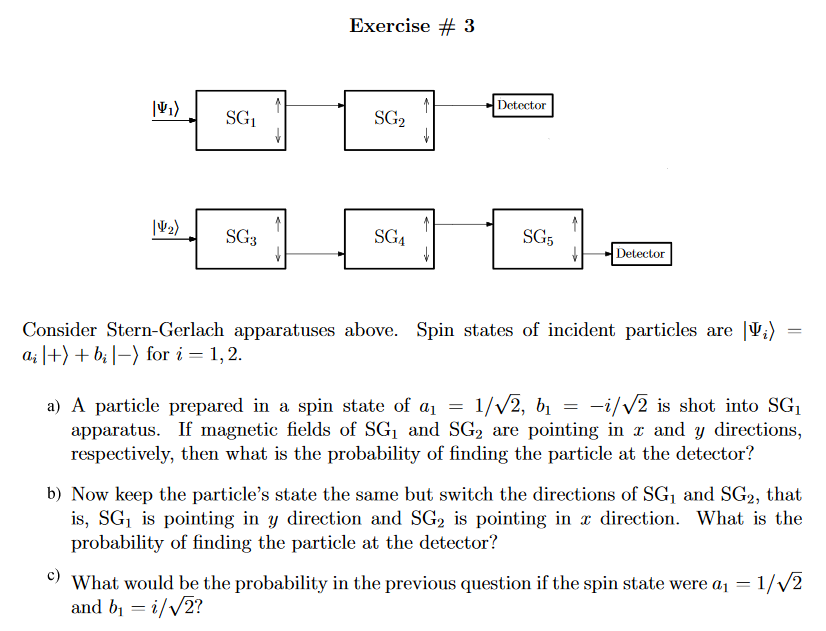 Solved Exercise # 3 1 Detector SG1 SG2 SG3 SG4 SG5 Detector | Chegg.com