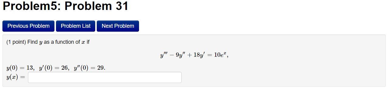 Solved Problem5: Problem 31 Previous Problem Problem List | Chegg.com Solved Problem5: Problem 31 Previous Problem Problem List | Chegg.com