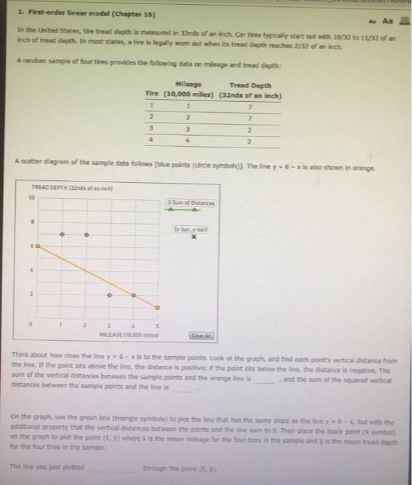 Solved 1. First-order linear model (Chapter 16) Aa Aa In the | Chegg.com
