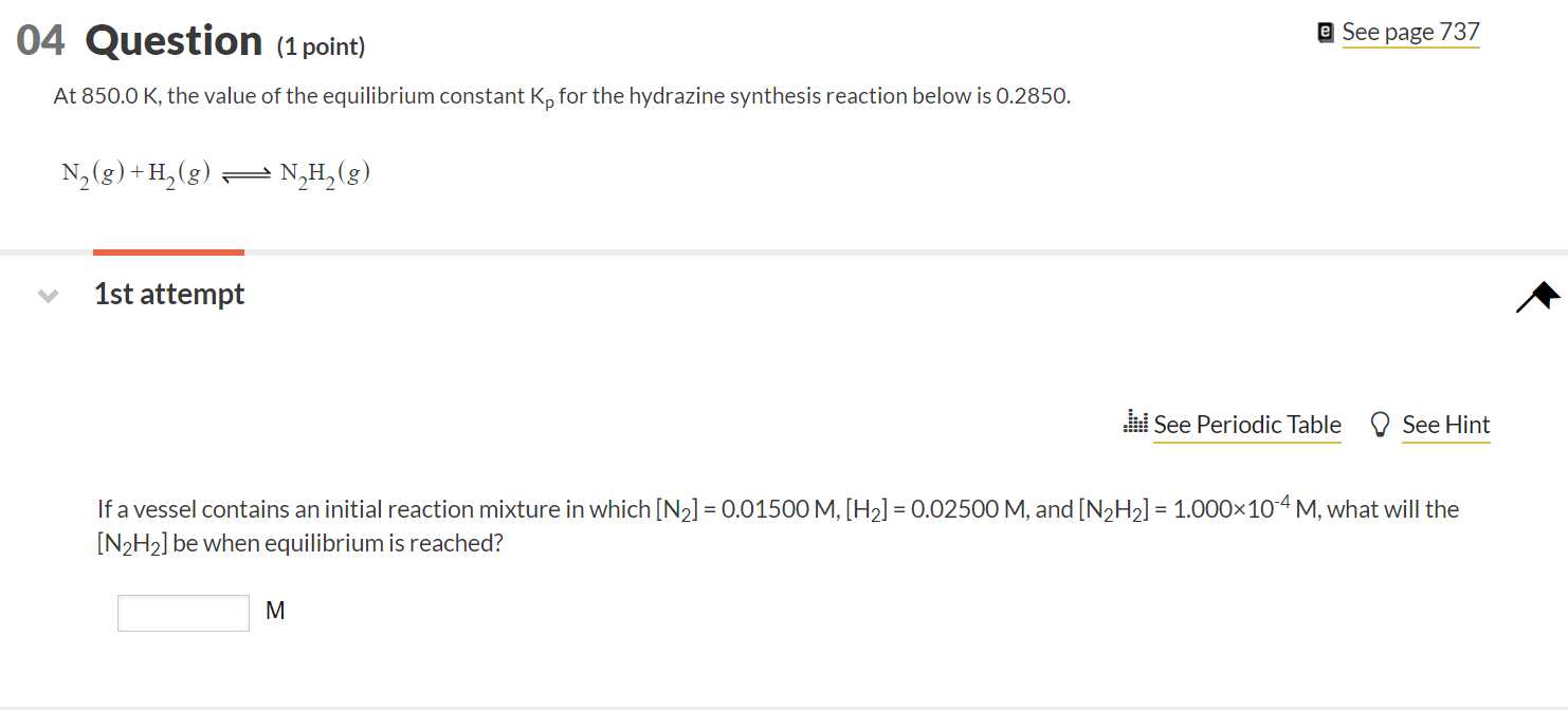 Solved If A Vessel Contains An Initial Reaction Mixture In