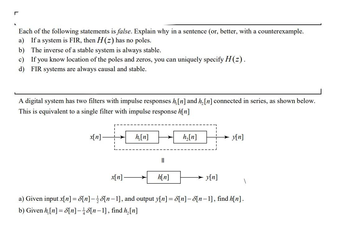 Solved Each of the following statements is false. Explain | Chegg.com