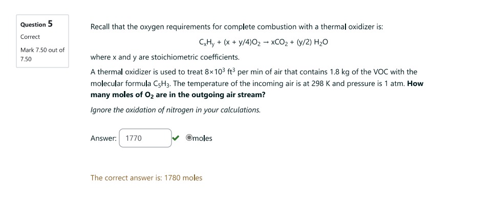 Solved Recall that the oxygen requirements for complete | Chegg.com