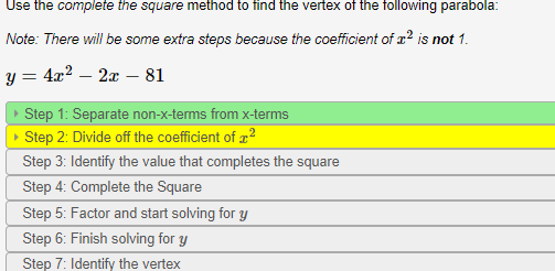 Solved Use the complete the square method to find the vertex | Chegg.com