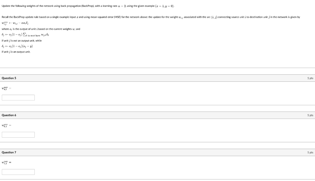 Consider the following feed-forward artificial neural | Chegg.com