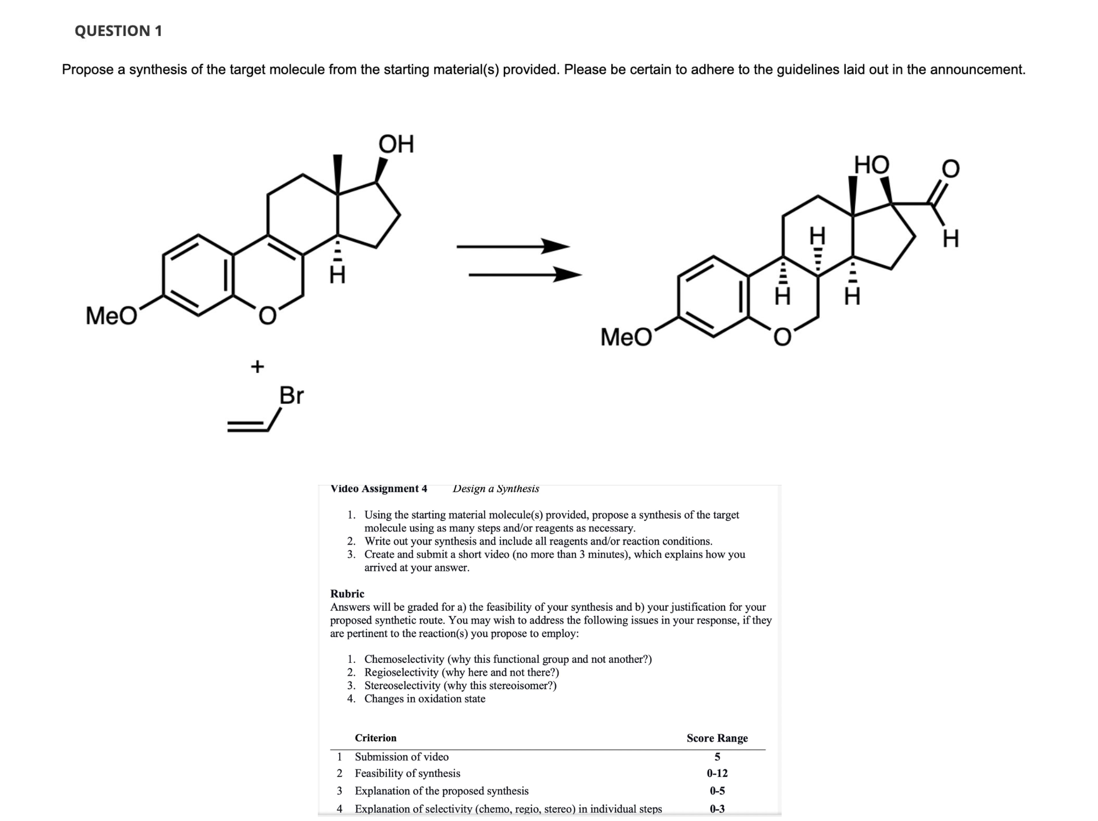 Solved Propose a synthesis of the target molecule from the | Chegg.com