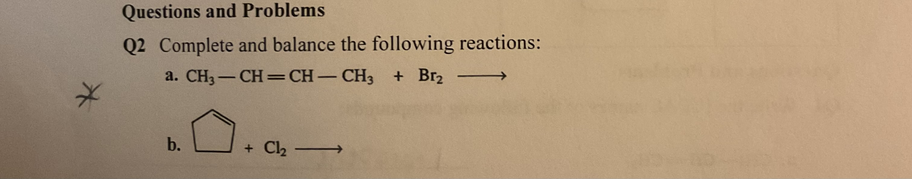 Solved Q2 Complete and balance the following reactions: a. | Chegg.com