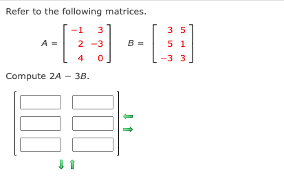 Solved Refer to the following matrices. | Chegg.com