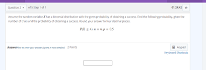 Solved Assume the random variable X has a binomial | Chegg.com