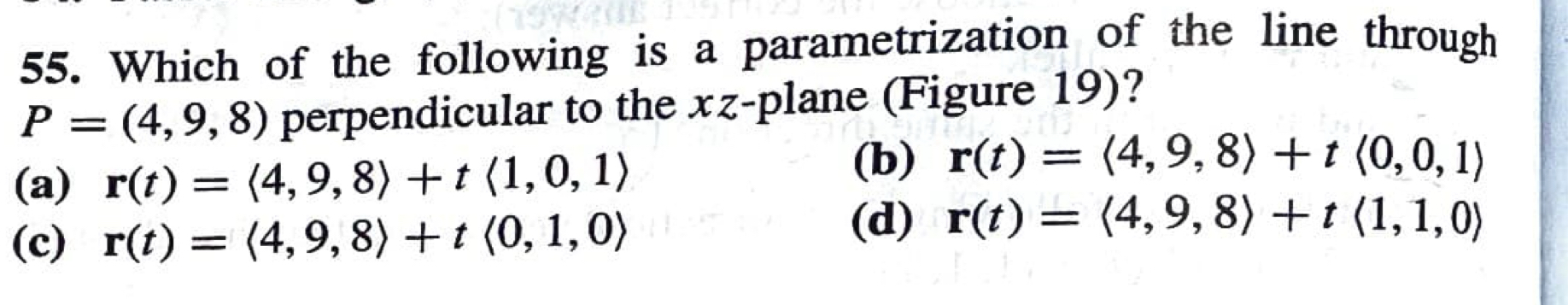 Solved Which of the following is a parametrization of the | Chegg.com