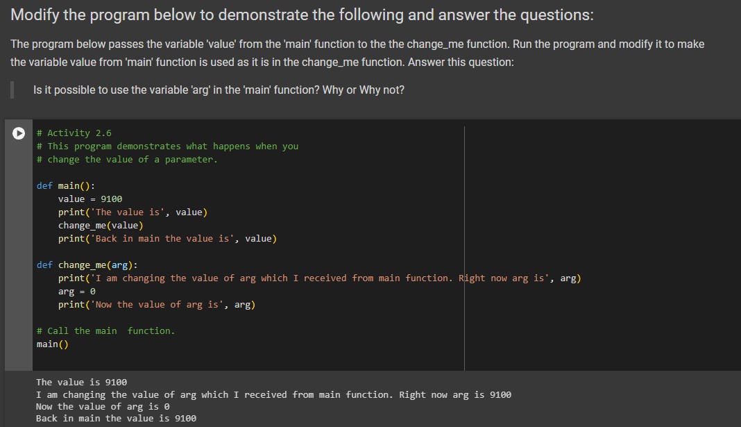 Modify the code in Python and answer the question | Chegg.com