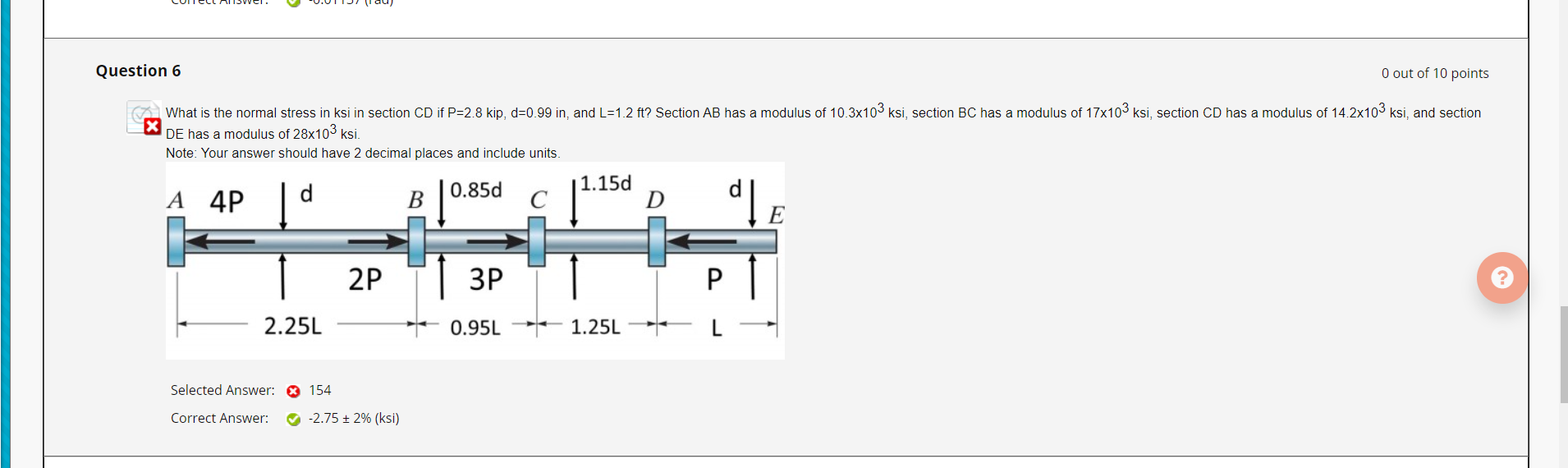 Solved Question 6 0 out of 10 points What is the normal | Chegg.com
