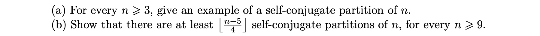 Solved (a) For every n > 3, give an example of a | Chegg.com