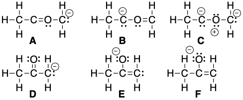 Solved 1. Which of the following are valid Lewis structures | Chegg.com