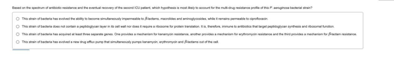 Solved This strain of bacteria has evolved the abiity to | Chegg.com