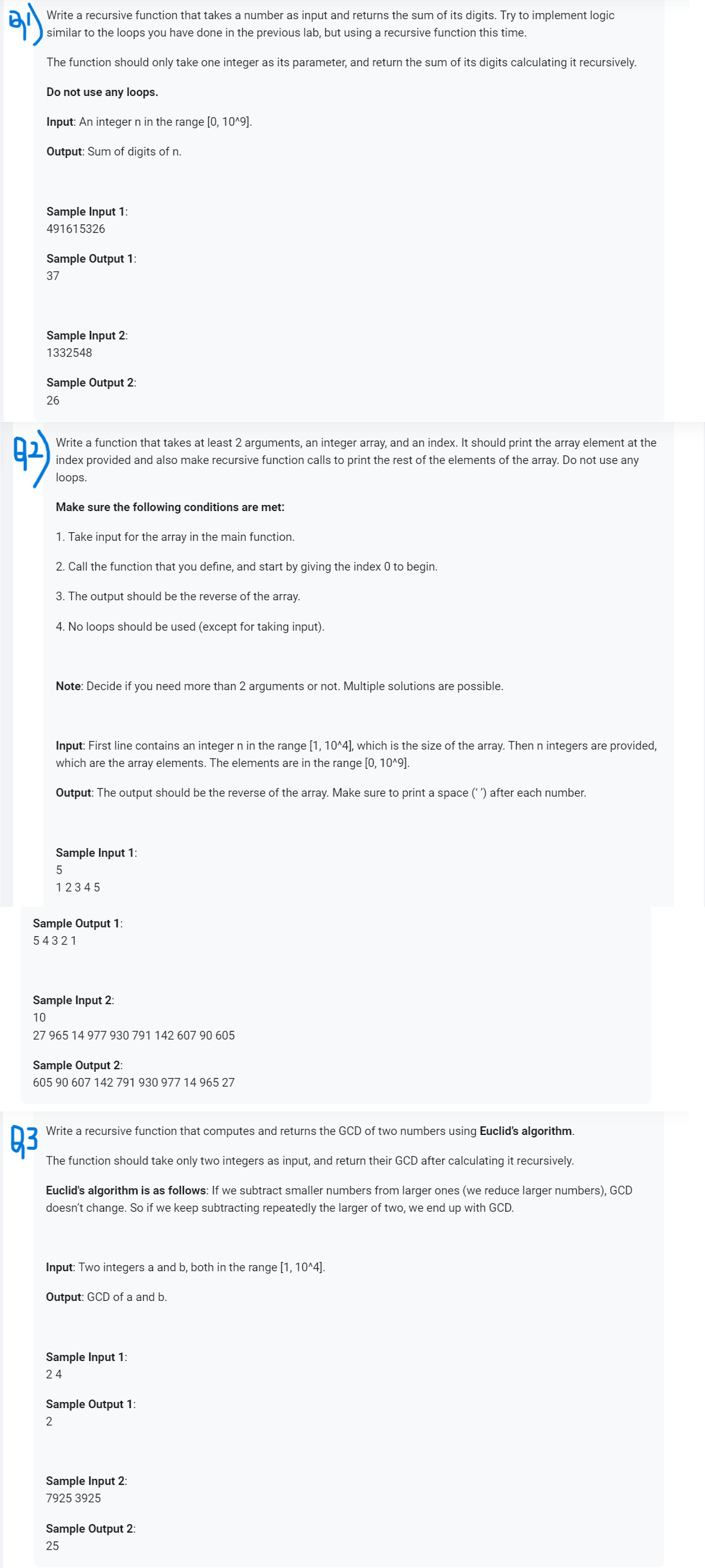 Solved Please solve the Q.1,2 and 3 by C programming only | Chegg.com