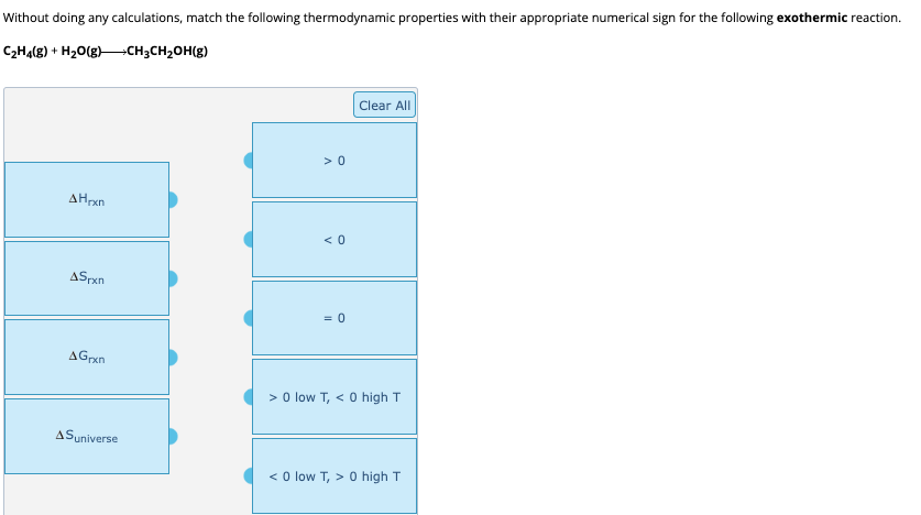 Solved Without doing any calculations, match the following | Chegg.com