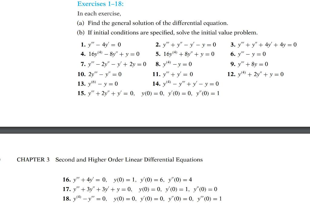 Solved Exercises 1-18: In each exercise, (a) Find the | Chegg.com